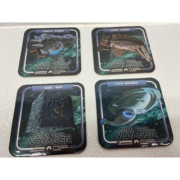 Dining | Vintage Star Trek Voyager 1997 Drink Coasters Set Of 4 ...